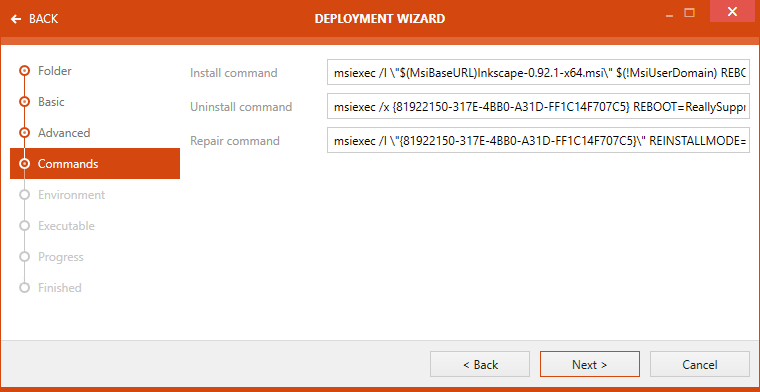 Deployment Export Using Rms