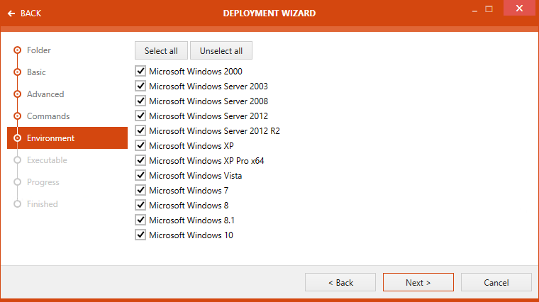 Deployment > Export Using RMS