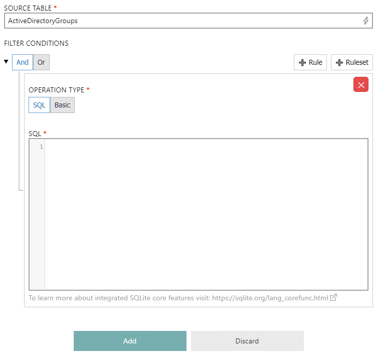 Transformations > Creating and Editing Transformation Steps > Source > Filter